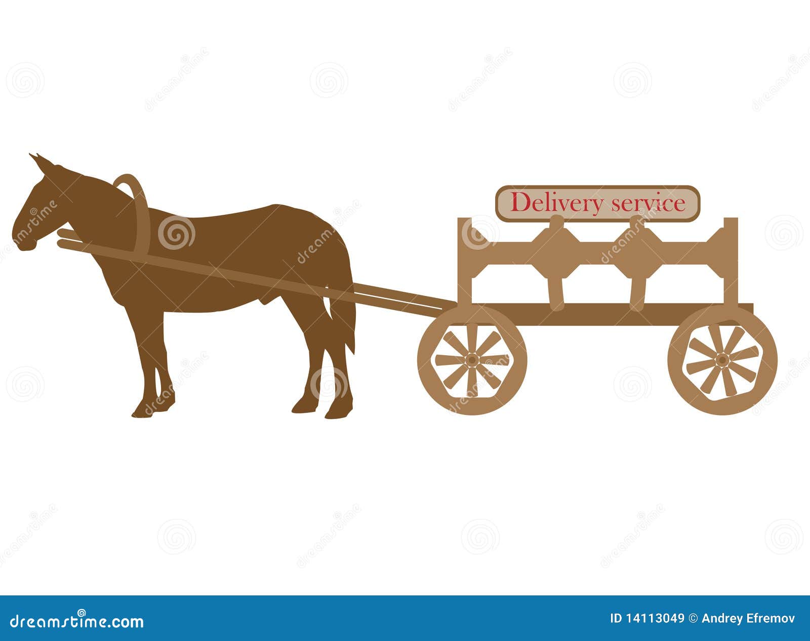 Mula y carro ilustración del vector. Ilustración de historieta - 14113049