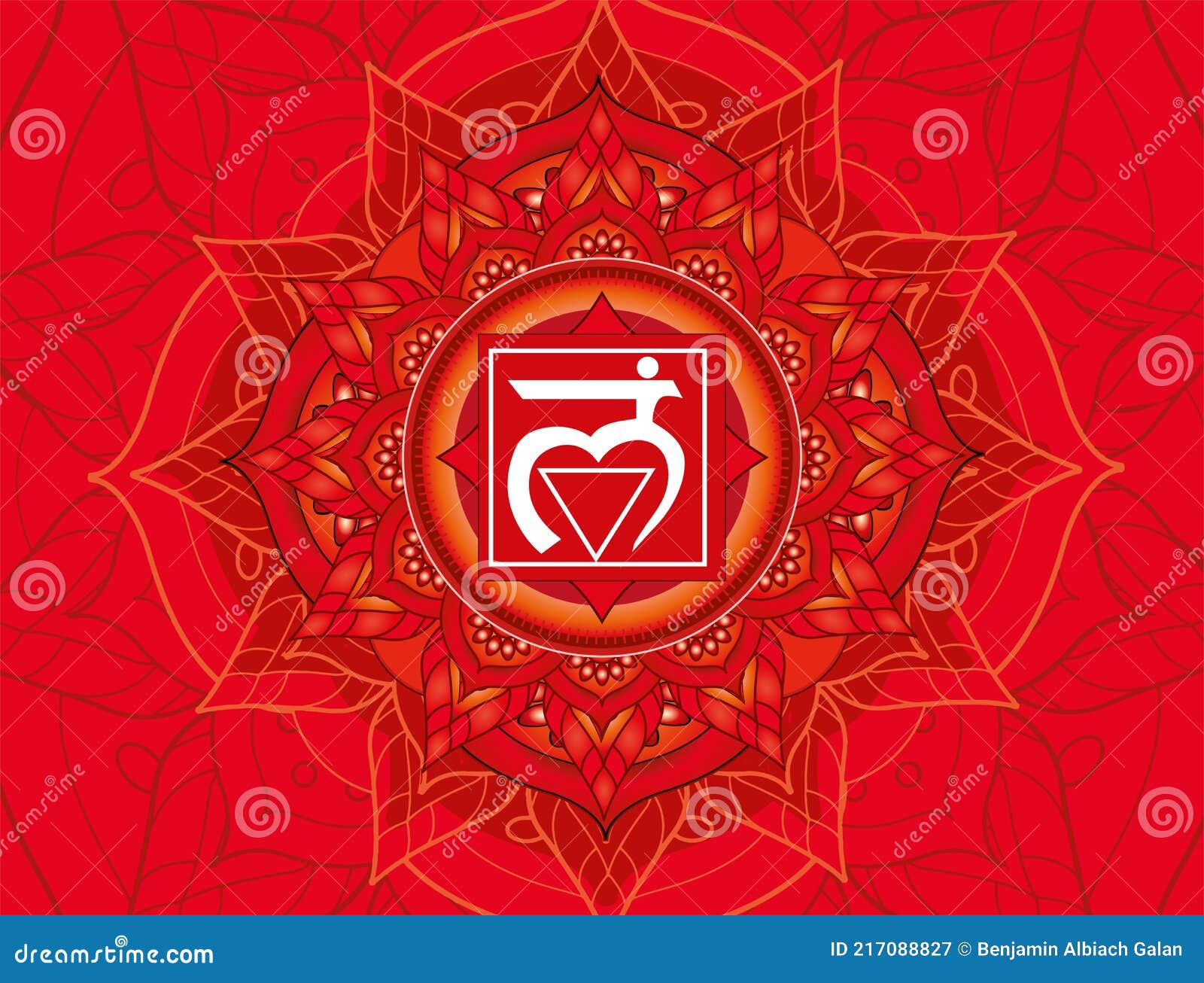 Muladhara Chakra Illustration Vector | CartoonDealer.com #217088827