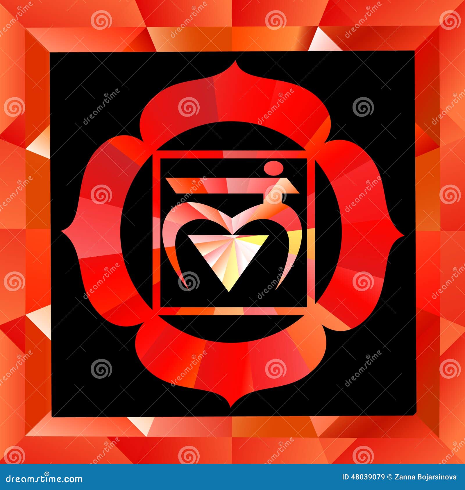 Muladhara chakra stock vector. Illustration of holistic - 48039079
