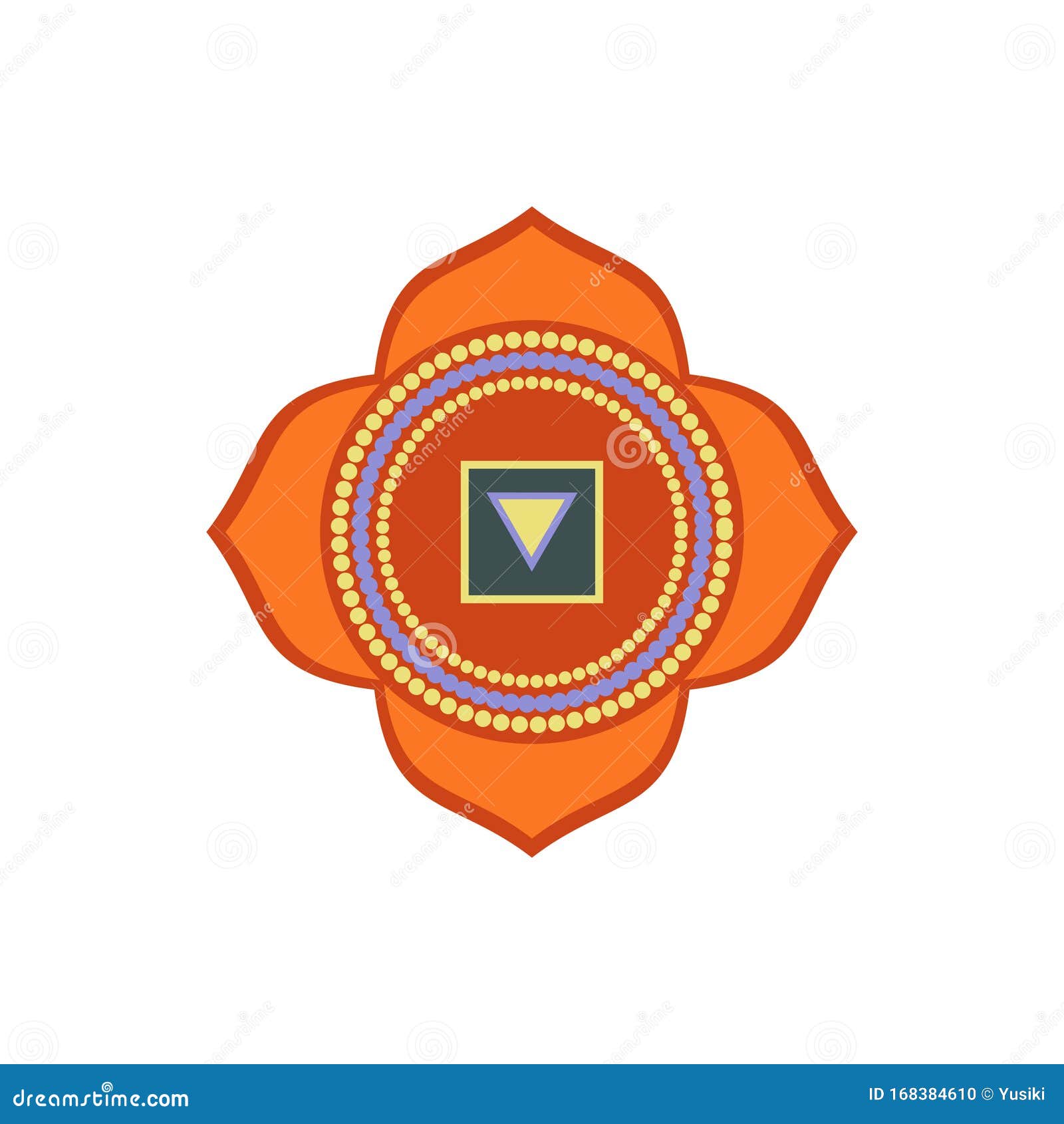 Muladhara.Root Or Base Chakra.First Chakra Symbol Of Human. Vector ...