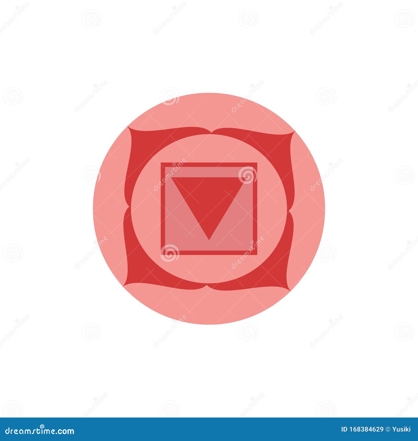 Muladhara.Root Or Base Chakra.First Chakra Symbol Of Human. Vector ...