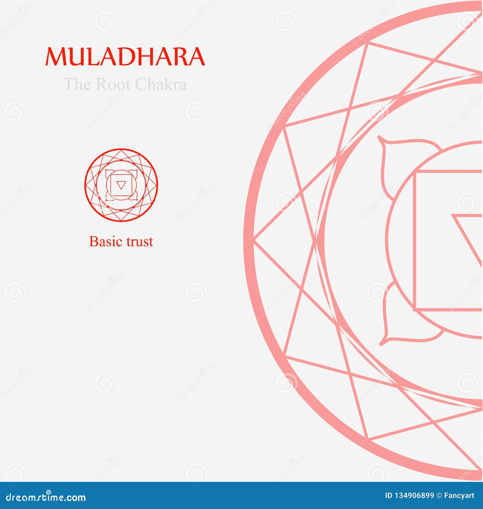 Muladhara- the root chakra stock vector. Illustration of indra - 134906899