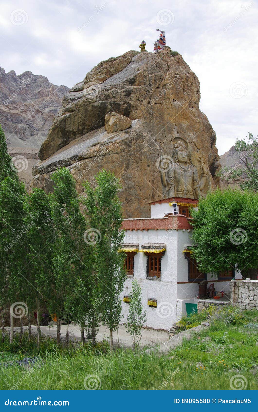Mulbekh Monastery in Ladakh, India Stock Photo - Image of square ...