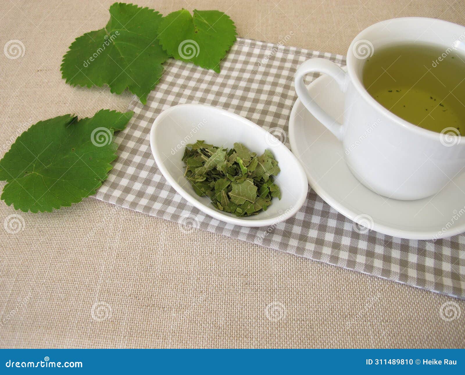 Mulberry Leaf Tea Made from Dried Leaves Stock Photo - Image of green ...