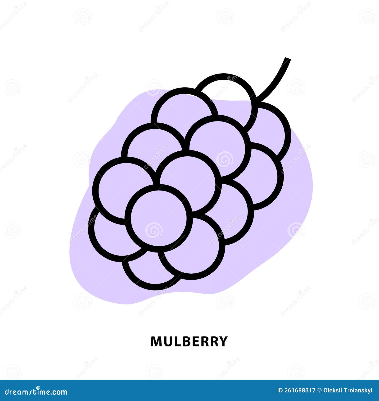 Mulberry Linear Icon Design for Application or Web Design Template ...