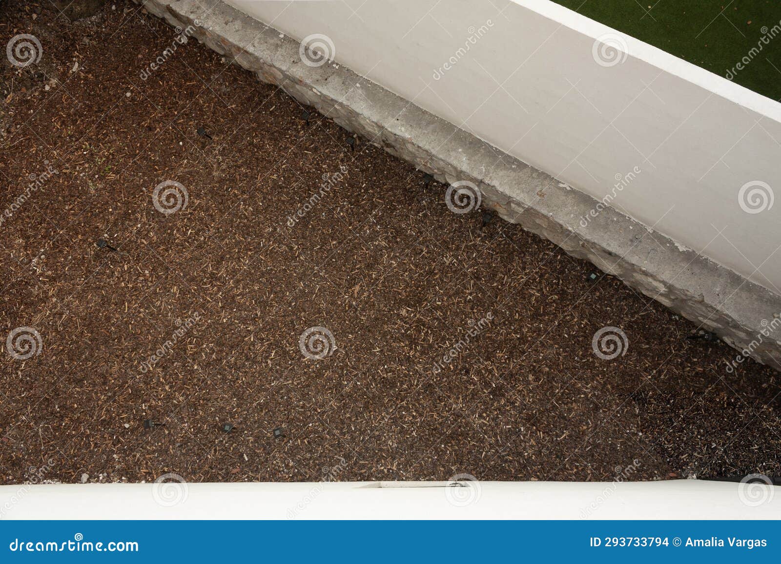Mulched Floor in Garden Triangular Shape Aerial View Covers Floor and ...