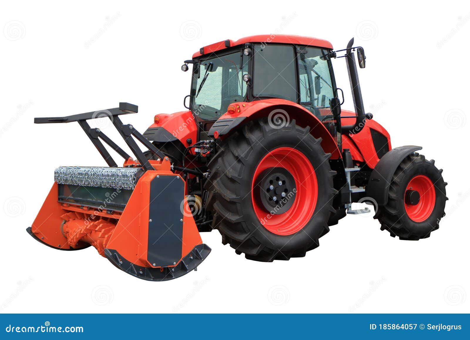 The Mulcher. Agricultural Machine for Soil Preparation Stock Image ...
