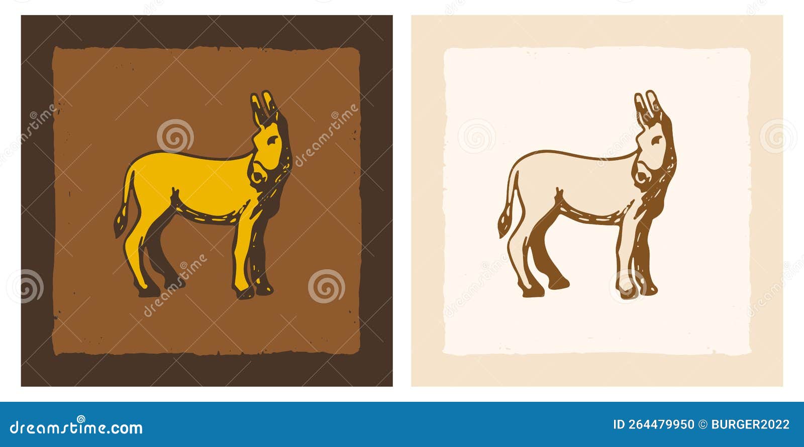 Mule Donkey Doodle Sketch Textured Stock Vector - Illustration of icon ...