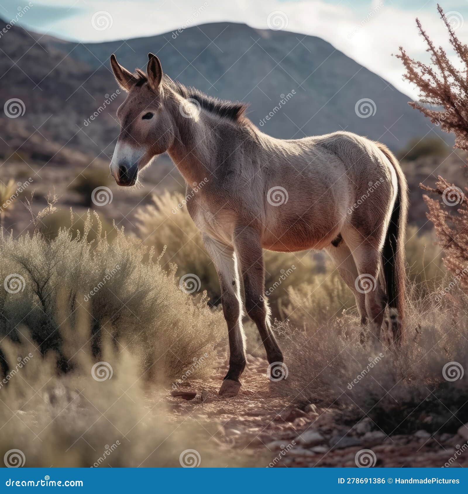 Mule in Natural Habitat (generative AI Stock Illustration ...