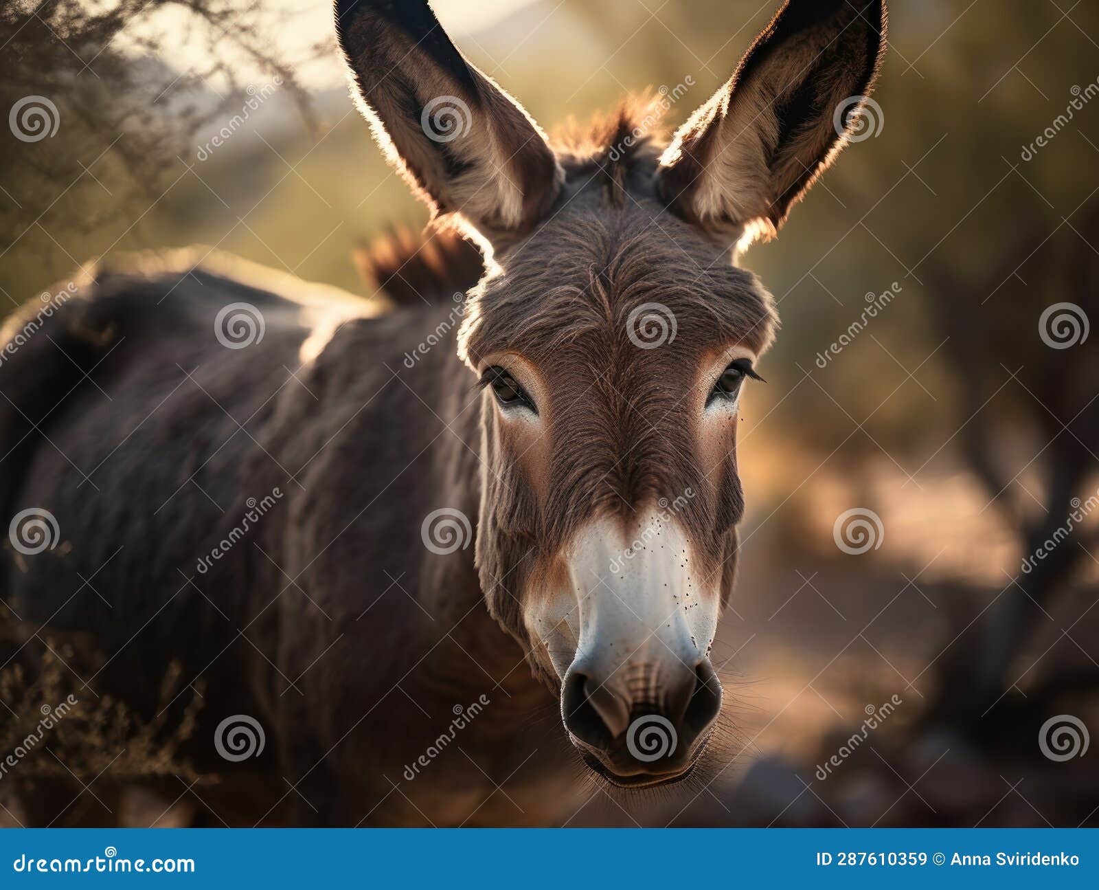 Mule Portrait Created with Generative AI Technology Stock Image - Image ...