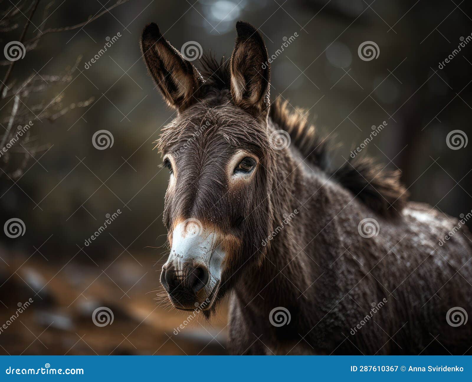 Mule Portrait Created with Generative AI Technology Stock Illustration ...