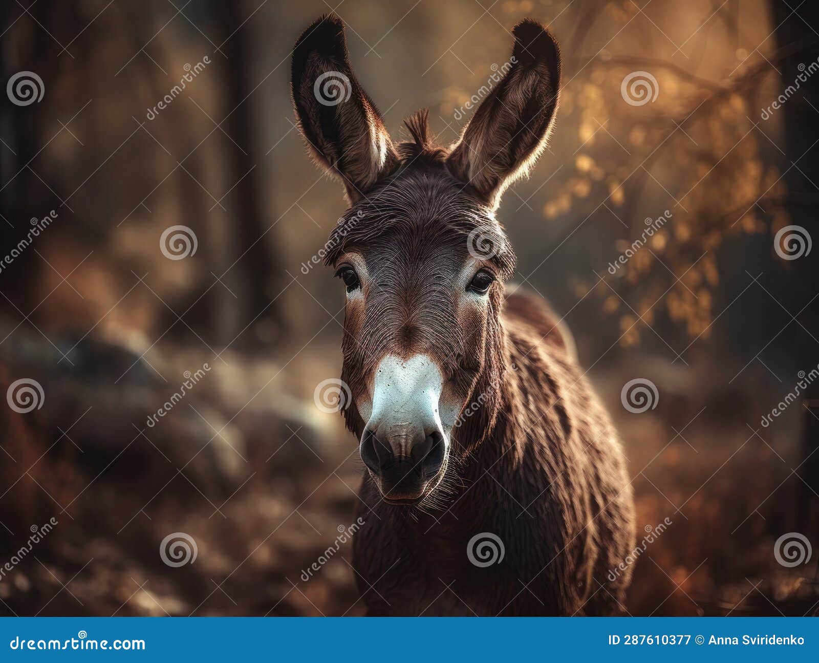 Mule Portrait Created with Generative AI Technology Stock Illustration ...