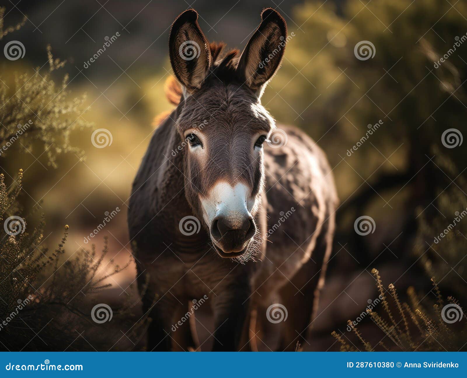 Mule Portrait Created with Generative AI Technology Stock Illustration ...