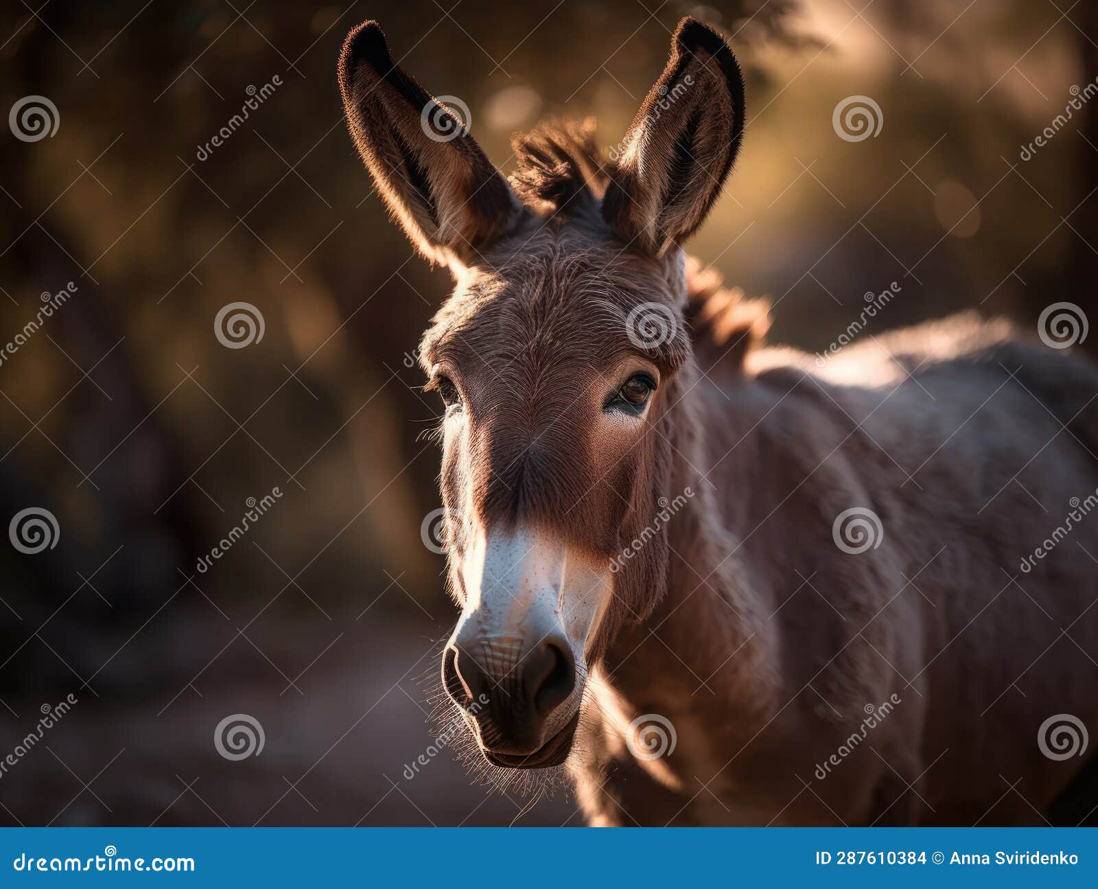 Mule Portrait Created with Generative AI Technology Stock Photo - Image ...