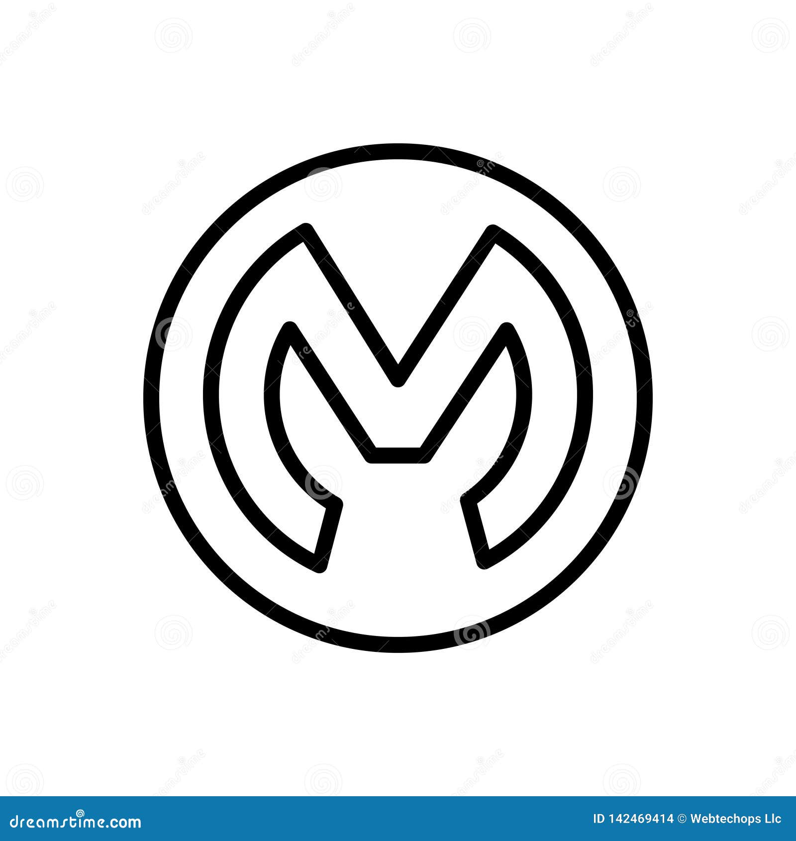 Black Line Icon for Mulesoft, Logo and Miscellaneous Stock Illustration ...