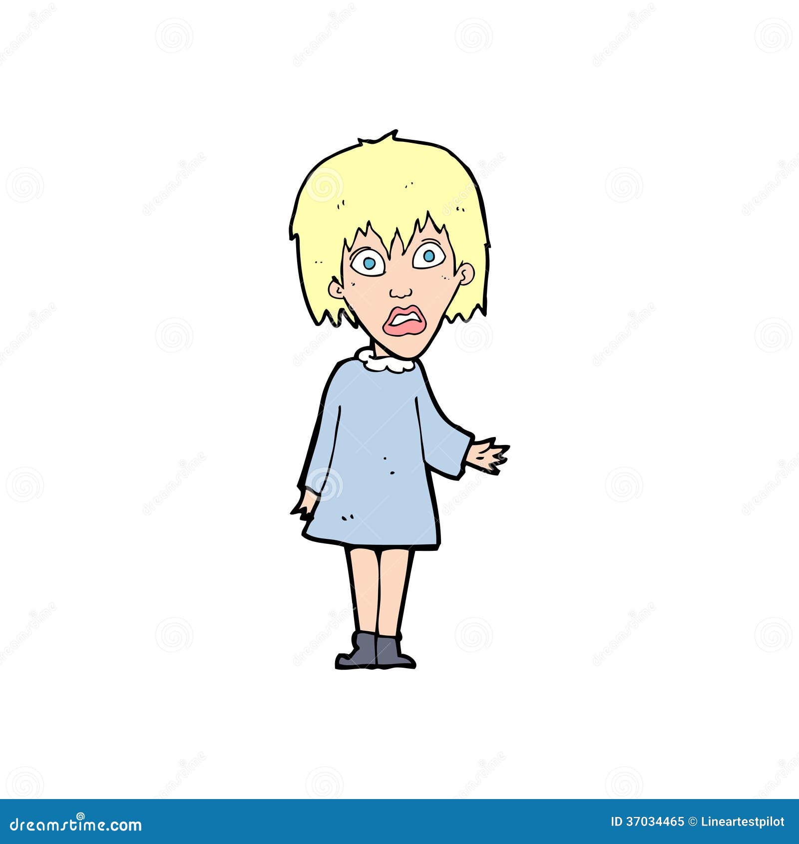 Mulher Chocada Desenhos Animados Ilustração do Vetor - Ilustração de ...