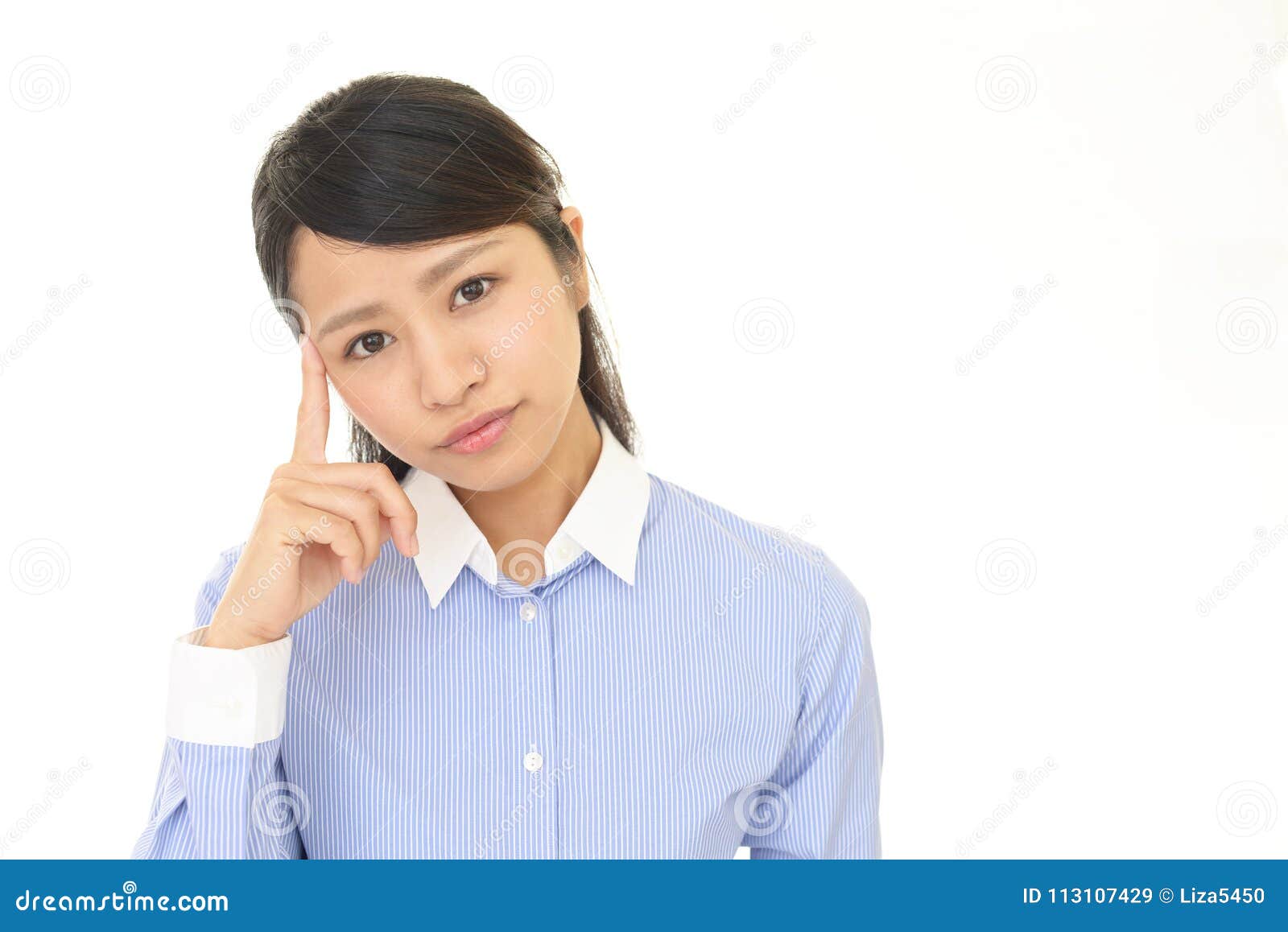 Mulher Com Um Olhar Inquieto Imagem de Stock - Imagem de interesse ...