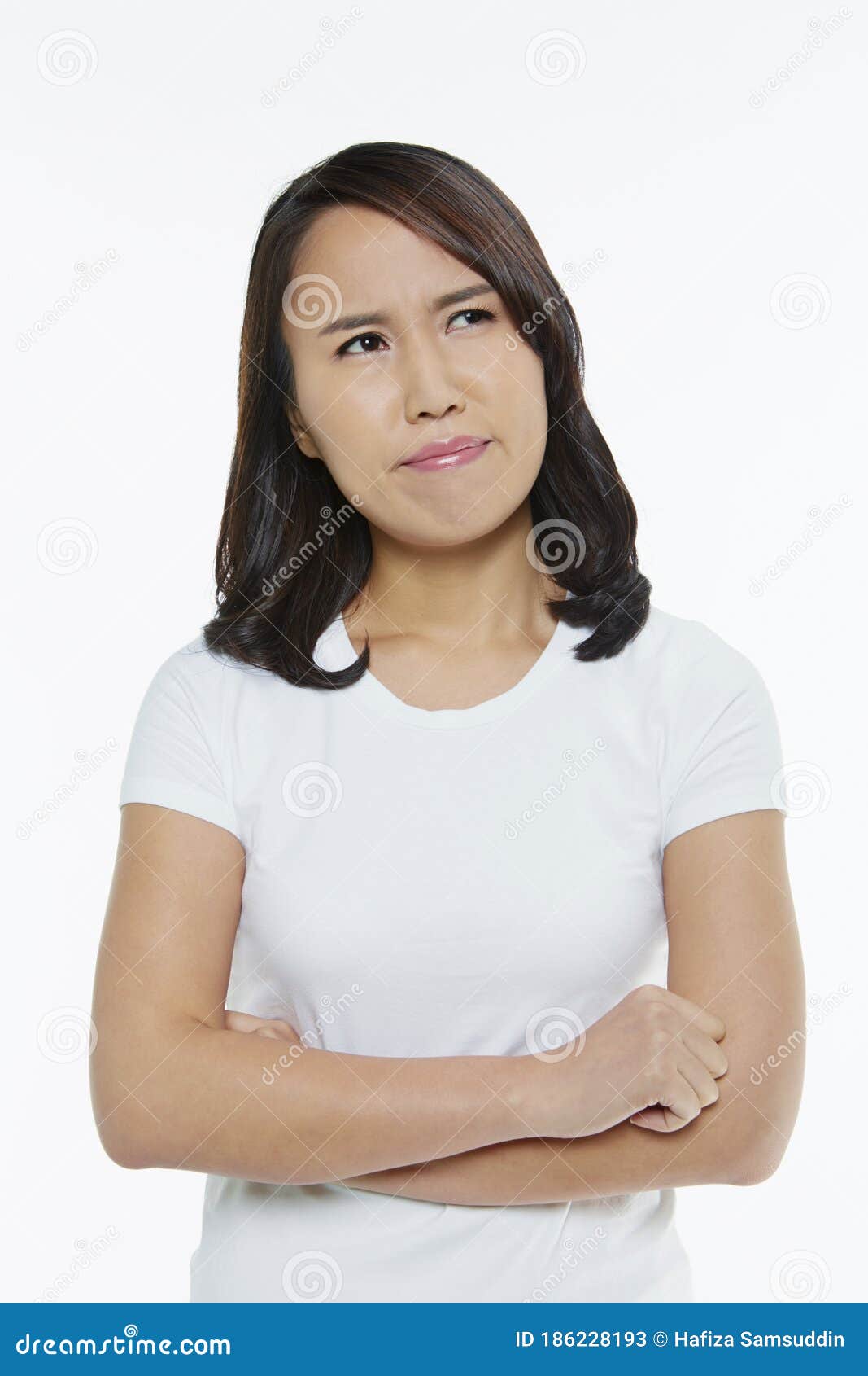 Mulher Com Um Olhar Intrigado No Rosto Imagem de Stock - Imagem de ...