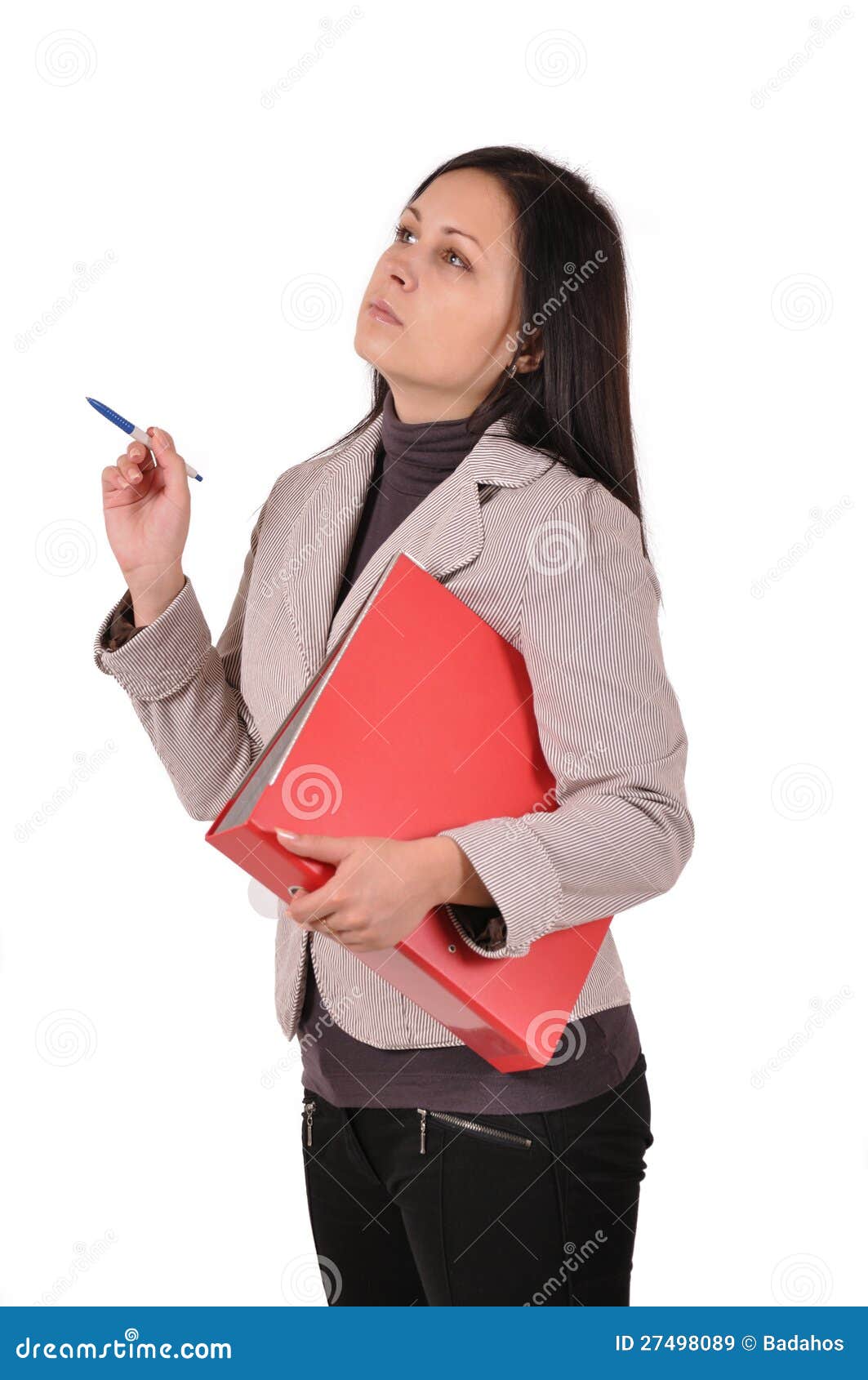 Mulher com uma pena imagem de stock. Imagem de fundo - 27498089