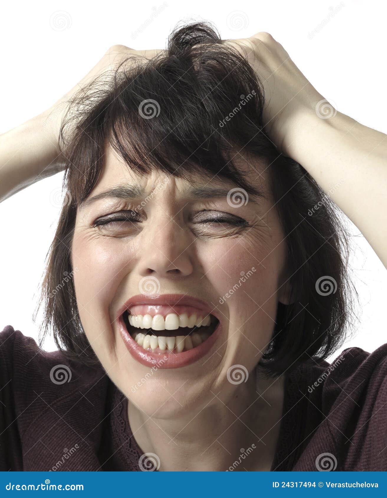 Mulher Frustrante Infeliz Que Grita Foto de Stock - Imagem de matriz ...