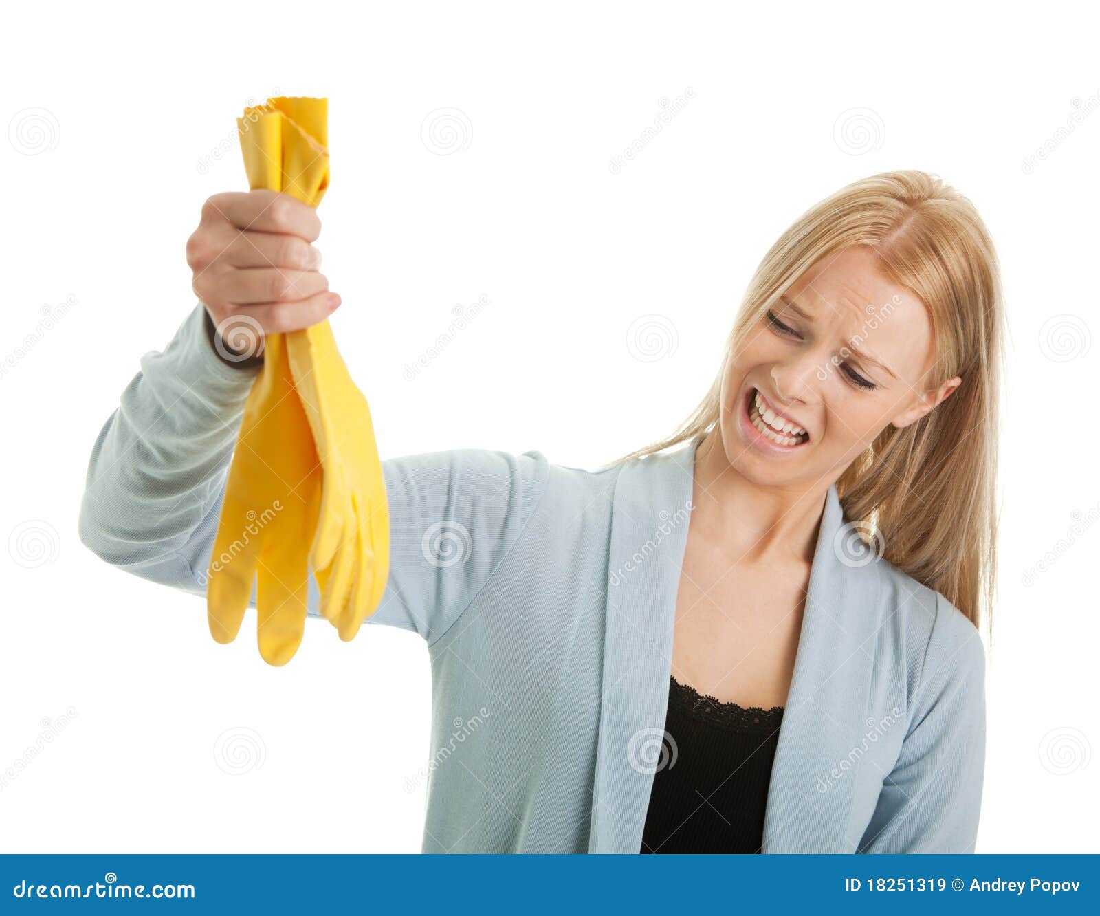 Mulher Frustrante No Desespero Antes De Limpar Imagem de Stock - Imagem ...