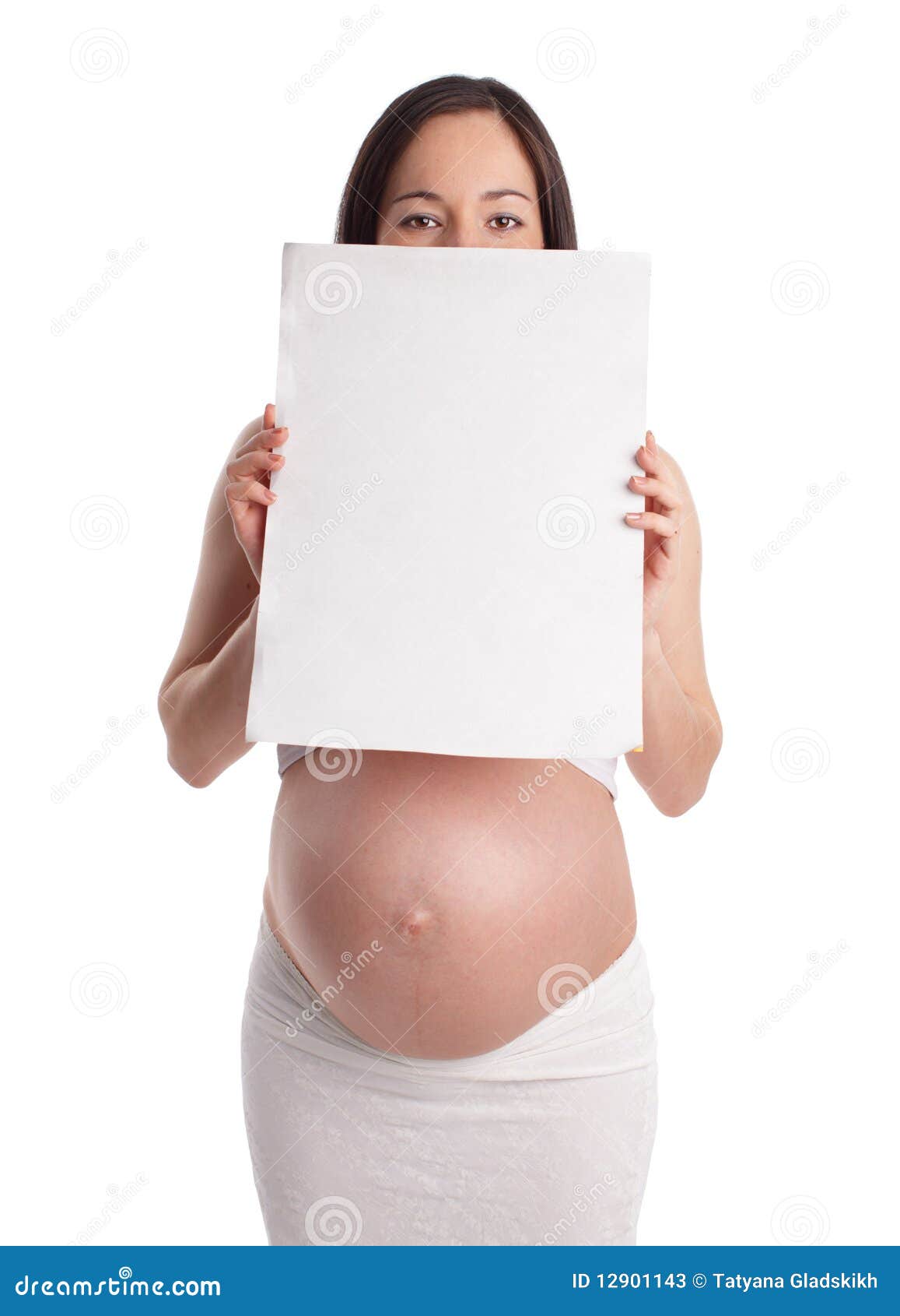 Mulher gravida com cartaz imagem de stock. Imagem de mulheres - 12901143