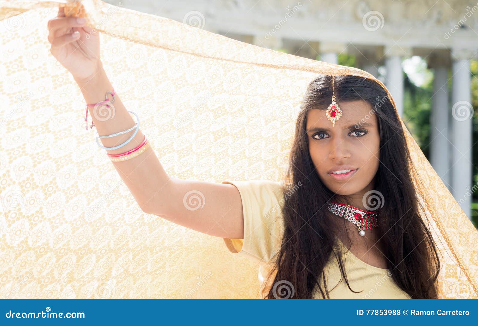 Mulher Hindu Tradicional Bonita E Nova Foto de Stock - Imagem de olhar ...