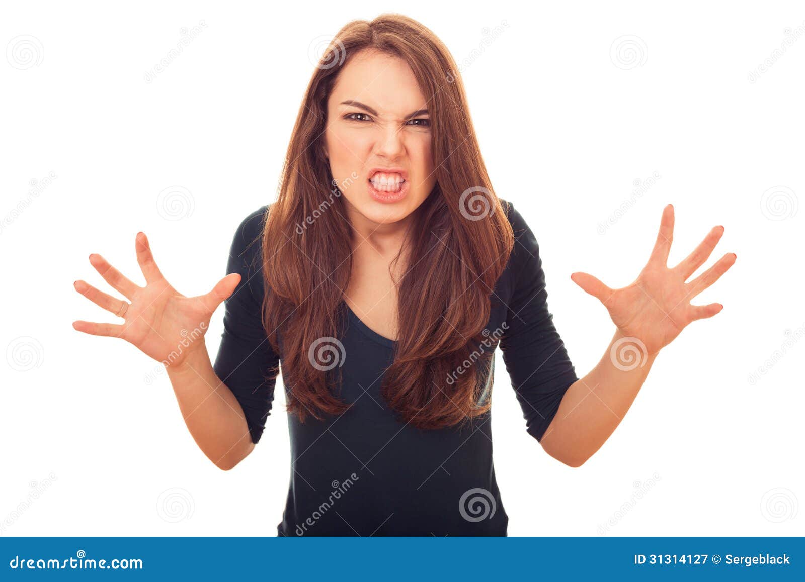 Mulher irritada e da raiva imagem de stock. Imagem de tiro - 31314127