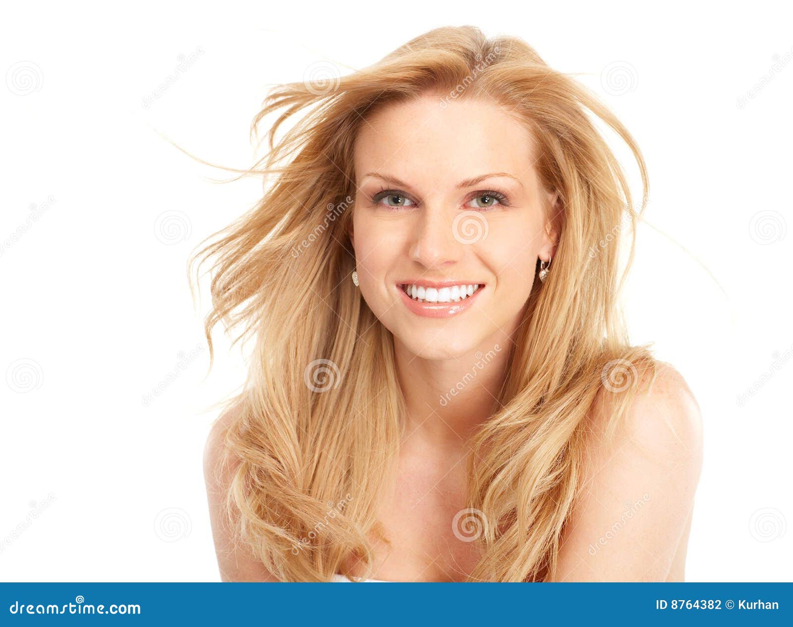 Mulher loura foto de stock. Imagem de bonito, cara, feliz - 8764382