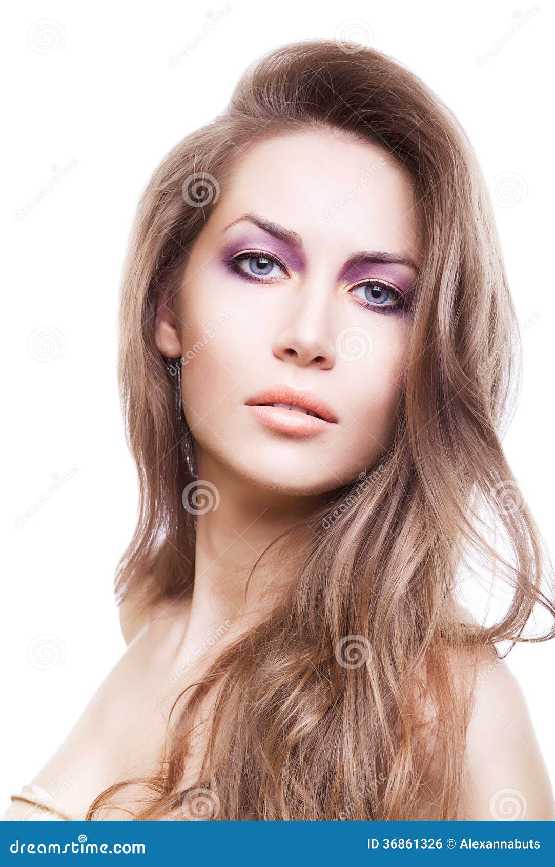Mulher Loura Com Cabelo Longo Foto de Stock - Imagem de cara, adulto ...