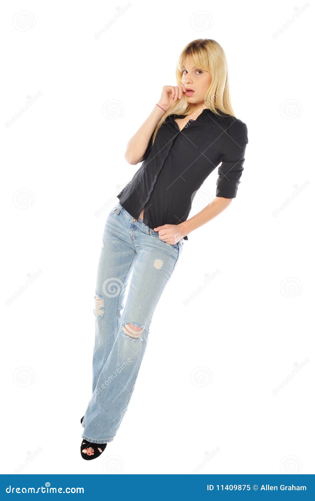 Mulher loura fina alta imagem de stock. Imagem de loira - 11409875