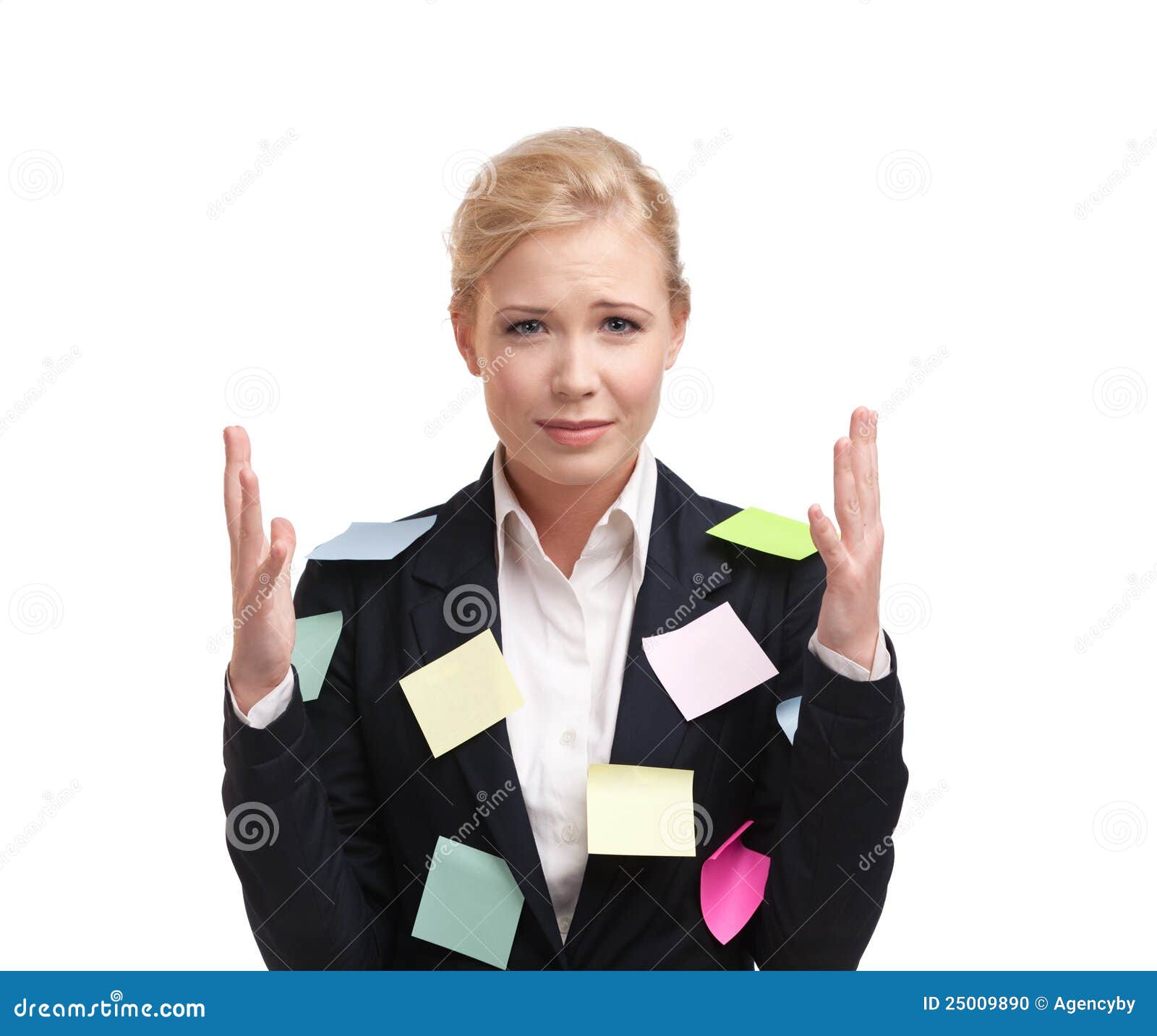 Mulher ocupada foto de stock. Imagem de atrativo, loira - 25009890