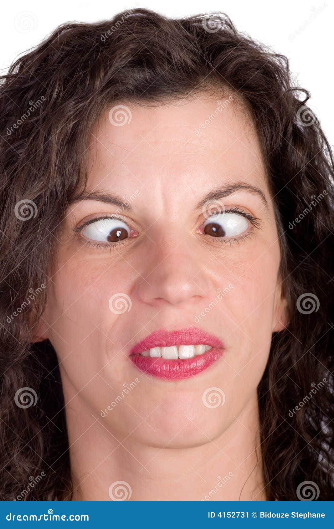 Mulher que é vesgo imagem de stock. Imagem de fêmea, anormal - 4152731