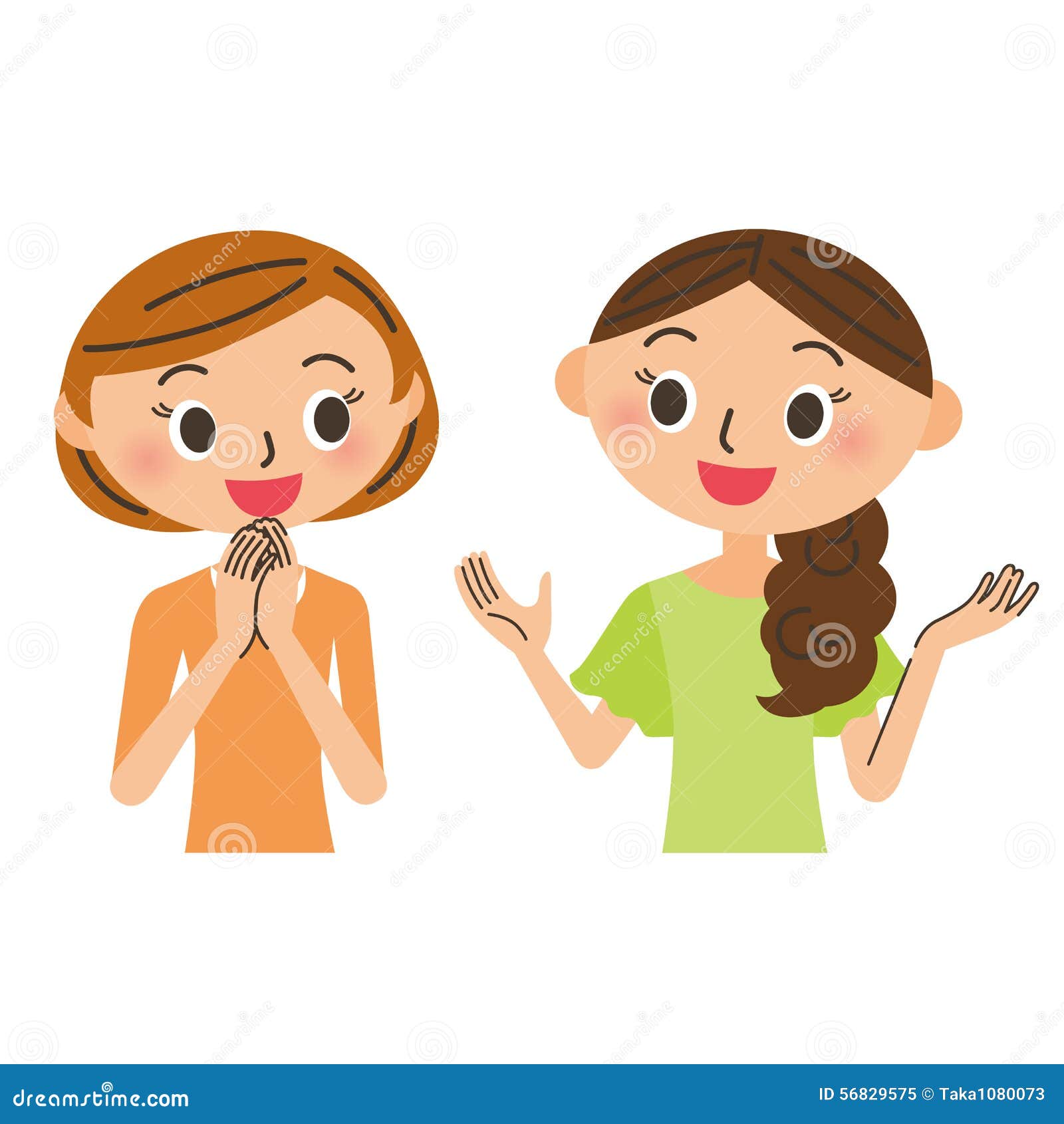 Mulher que fala felizmente ilustração do vetor. Ilustração de mulher ...