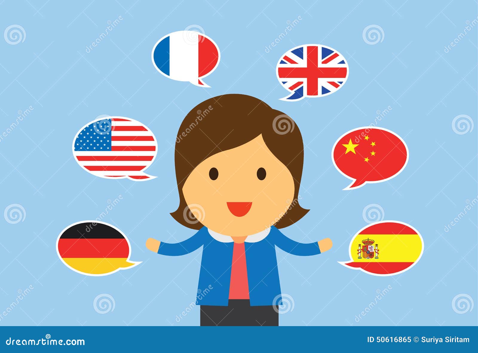 Mulheres multilingues ilustração do vetor. Ilustração de internacional ...