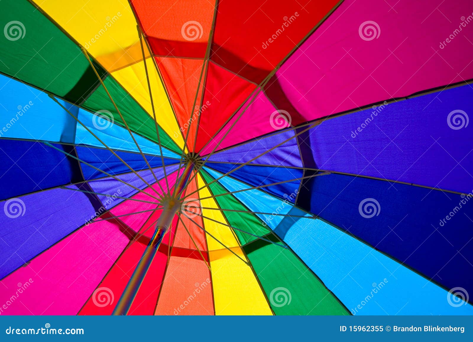 Mulit-colored Rainbow Umbrella Stock Image - Image of rainbow, vibrant ...