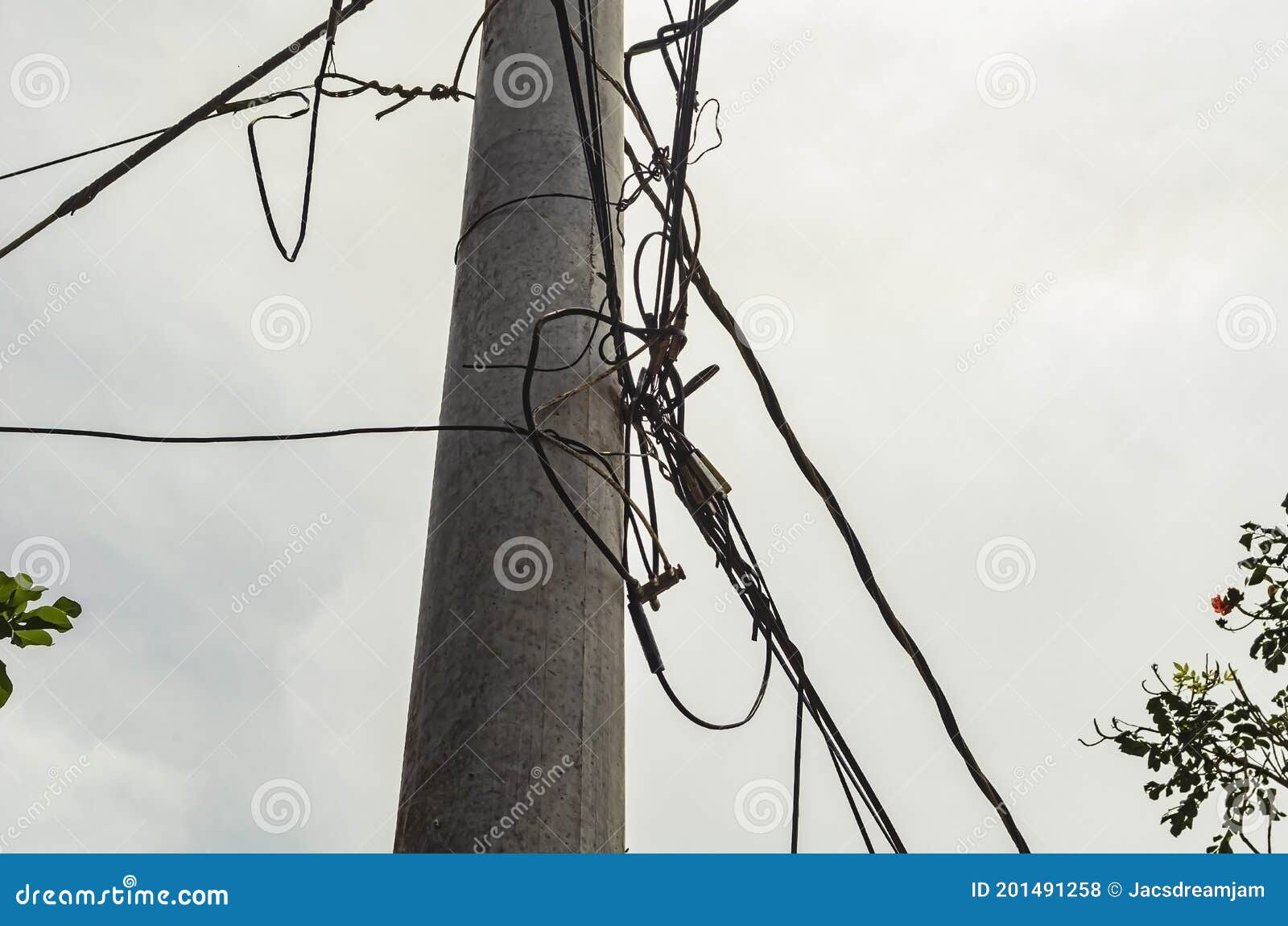 Mulitple Cable and Telephone Connections Stock Photo - Image of ...