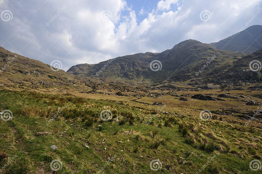 Mullaghanattin Mountain Range Stock Image - Image of ridge ...