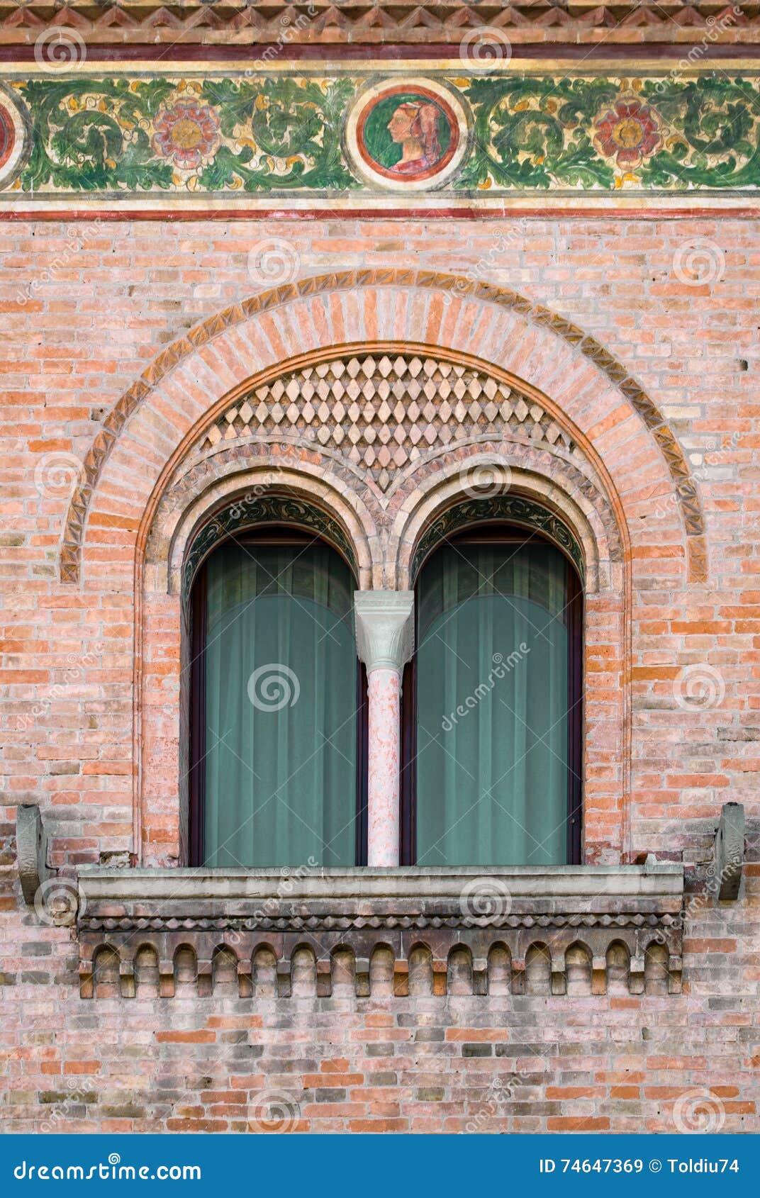Mullioned medieval window. stock image. Image of architecture - 74647369