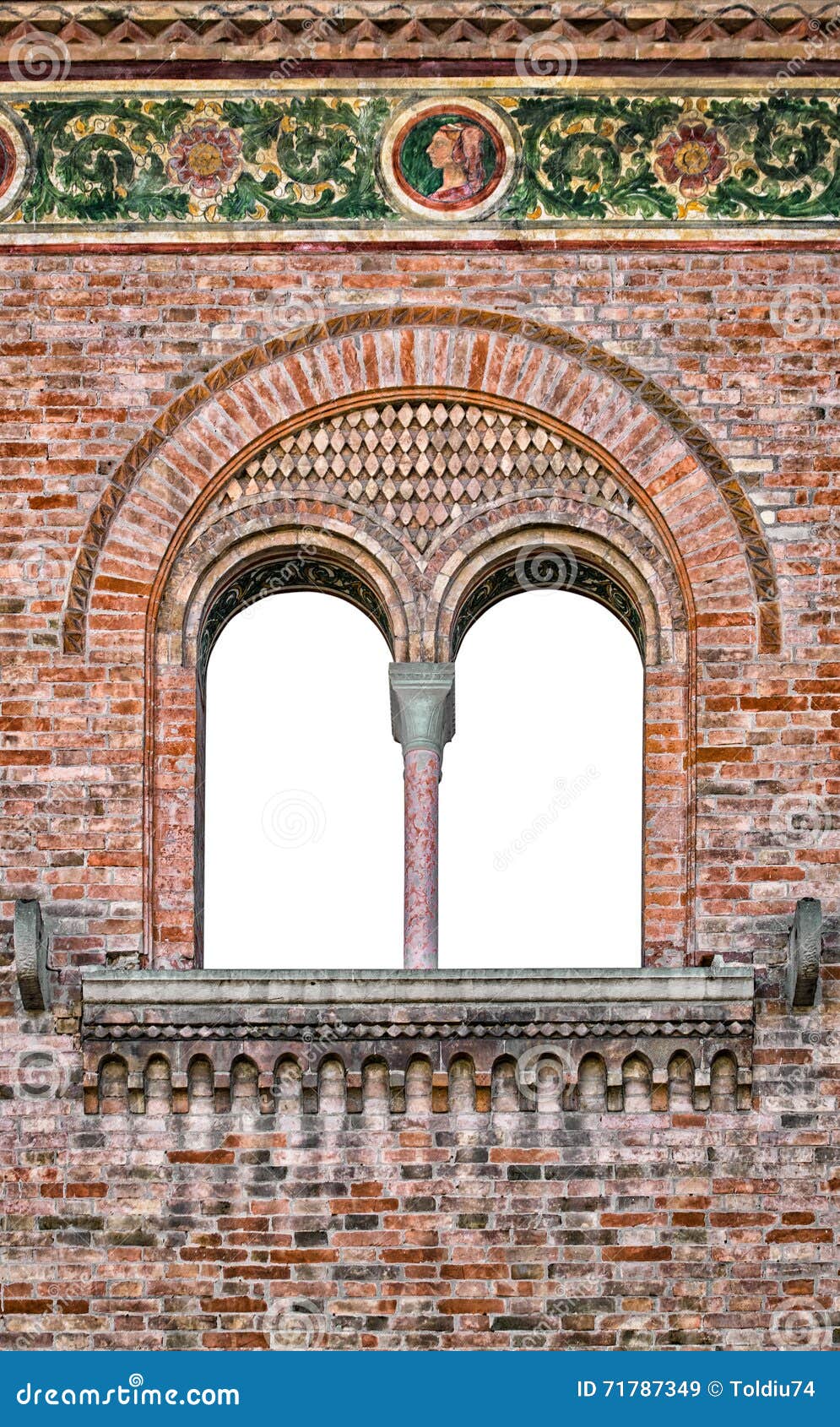 Mullioned Medieval Window Suitable As a Frame. Stock Image - Image of ...