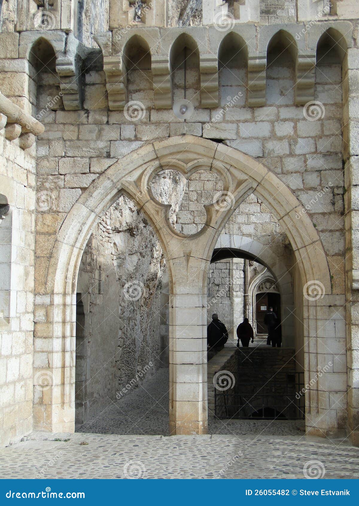 Mullioned Window and Arch, Romanesque Church Stock Photo - Image of ...