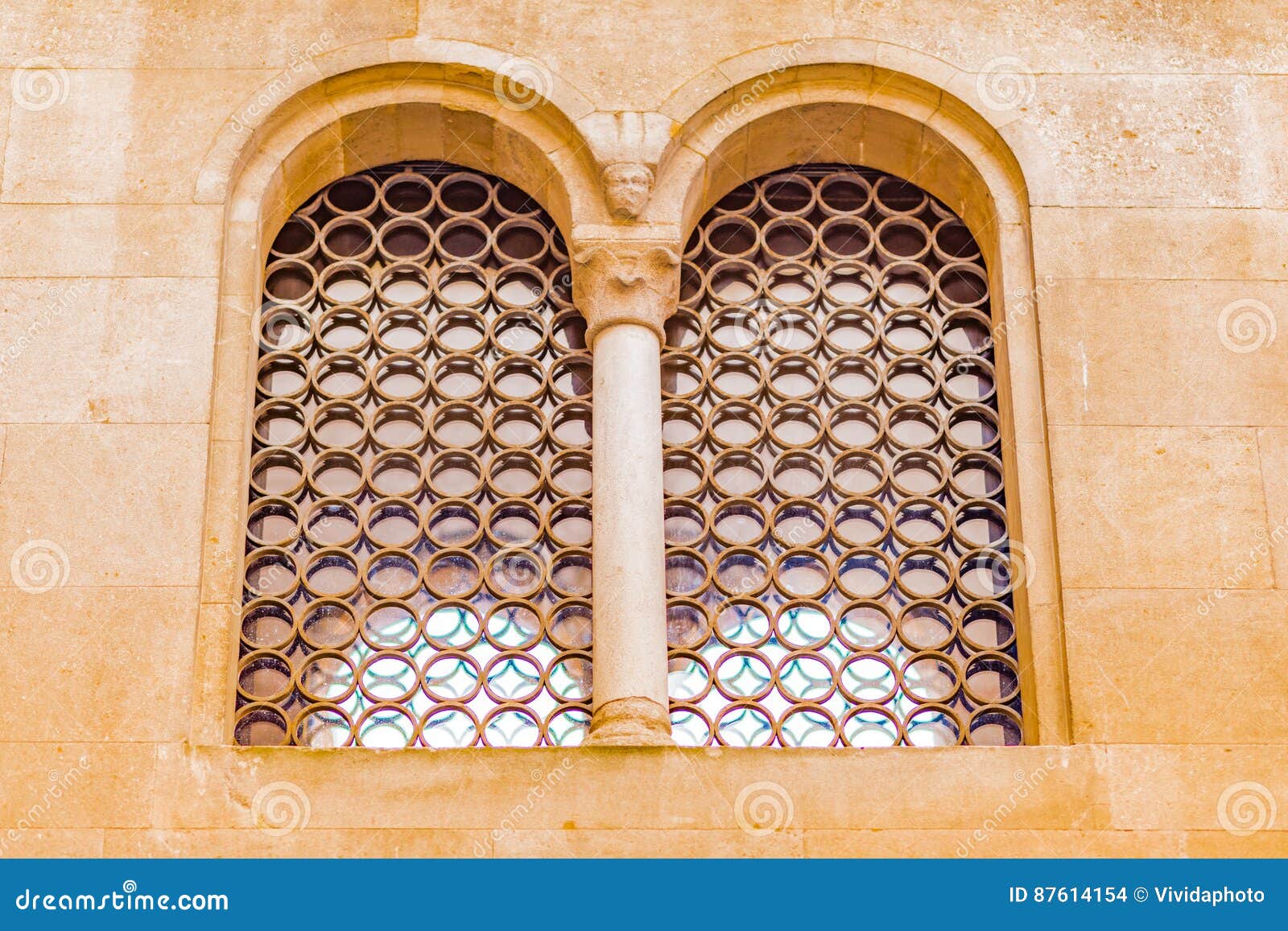 Mullioned window with grid stock photo. Image of landmark - 87614154