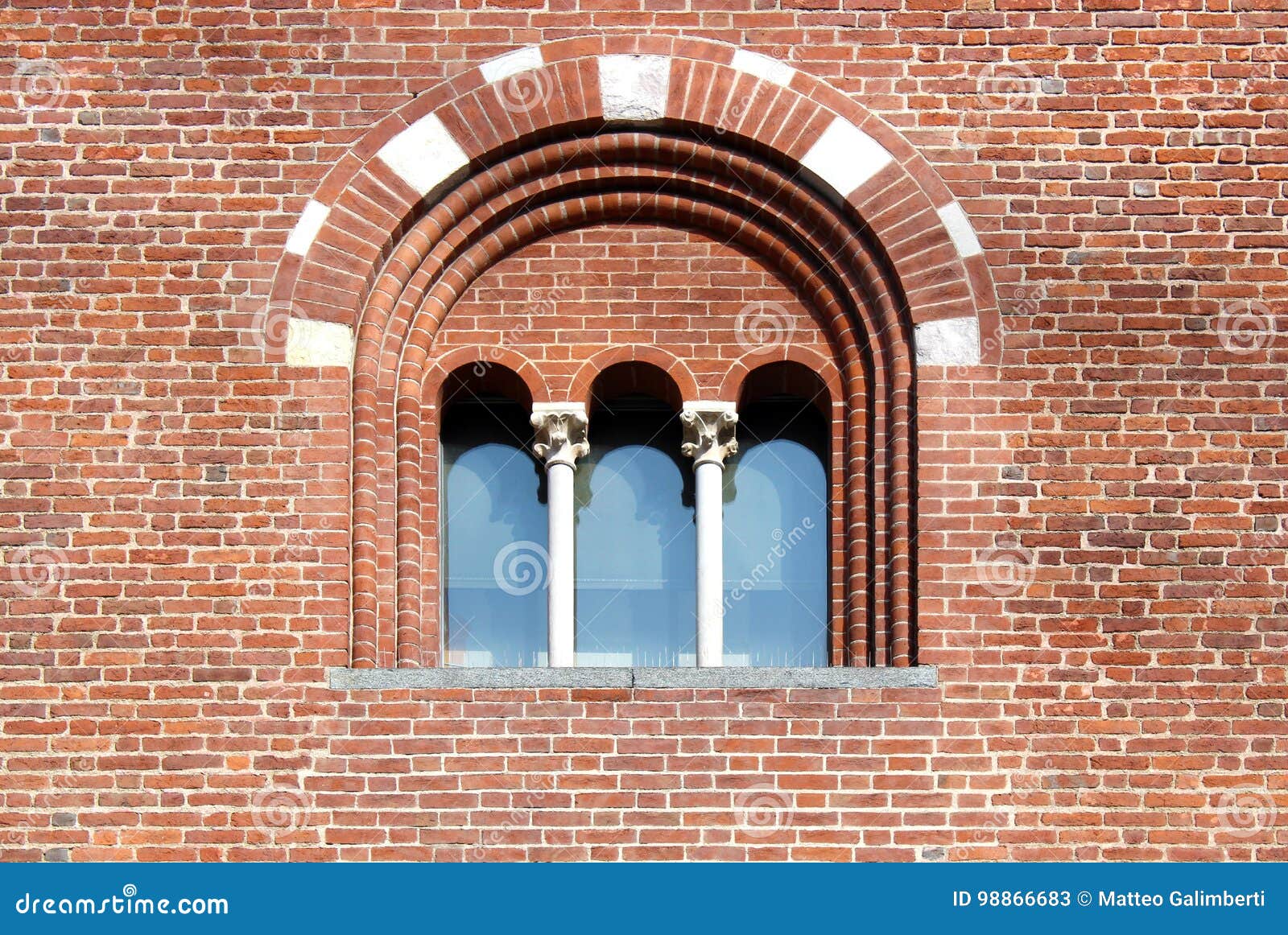 Mullioned Window with Three Lights Stock Image - Image of view, front ...