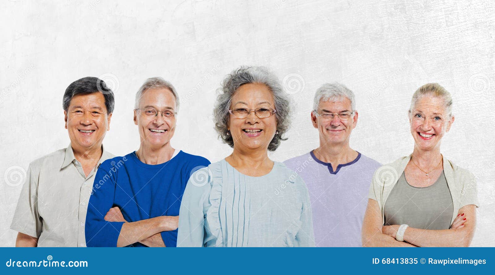 Mullti-ethnic Senior Group of People Concept Stock Image - Image of ...