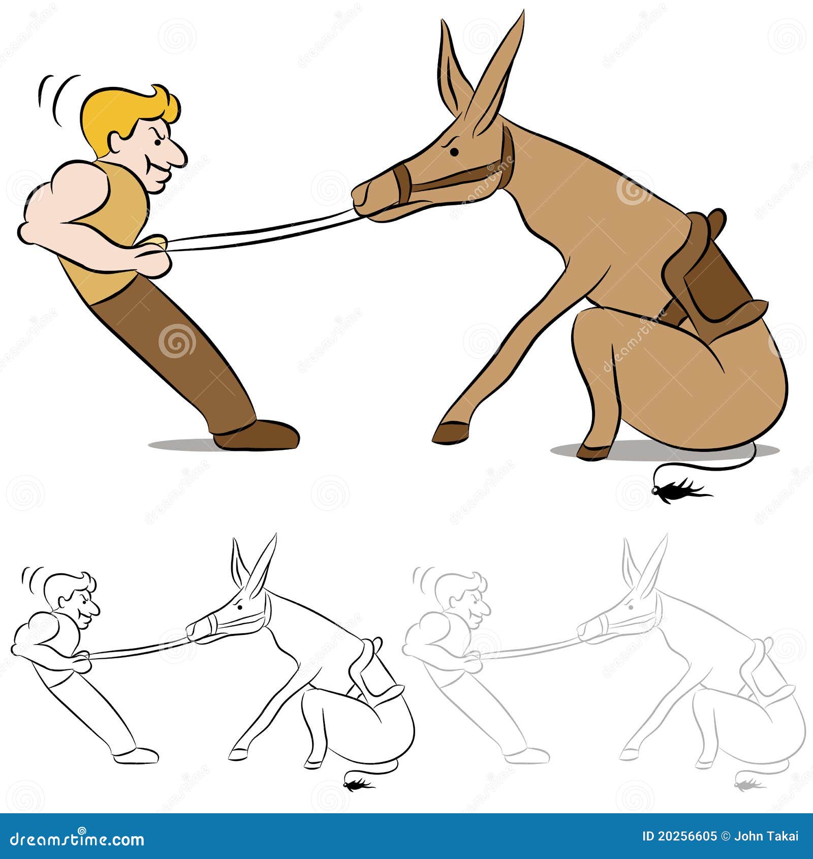 Mulo testardo illustrazione vettoriale. Illustrazione di arte - 20256605