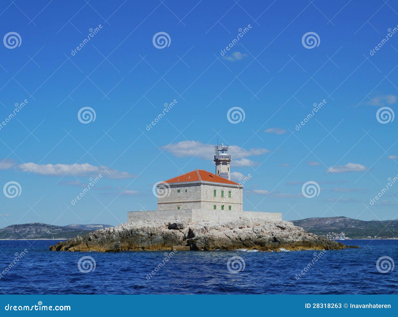 Mulo lighthouse of Croatia stock image. Image of coast - 28318263