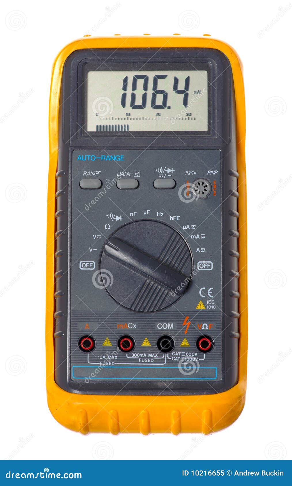 Multímetro imagen de archivo. Imagen de potencial, amperio - 10216655