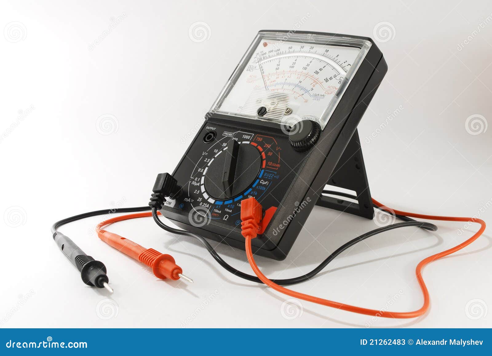 Multímetro analogico. imagen de archivo. Imagen de digital - 21262483