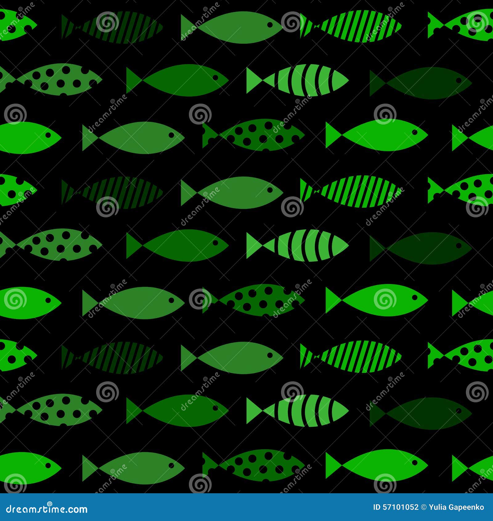 Mult-Fisch-nahtloser Muster-Hintergrund-Vektor Vektor Abbildung ...