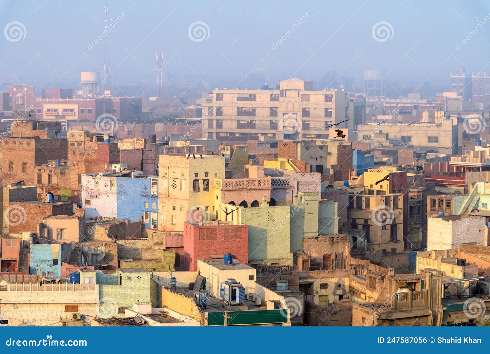 Multan Old City stock photo. Image of building, towers - 247587056